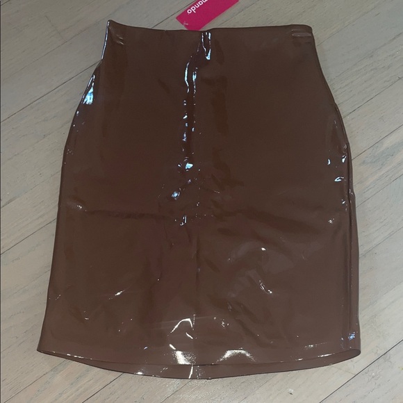 Commando | Skirts | Commando Shiny Chocolate Pencil Skirt | Poshmark